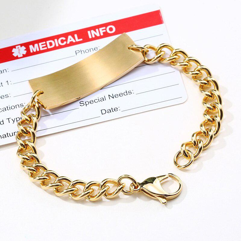 Multi-Colour Medical Alert Chain Bracelet - Auswara